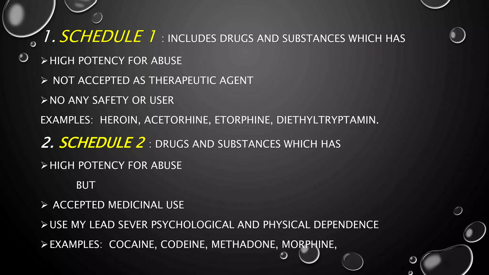 introduction of controlled drugs or substances. | PPTX