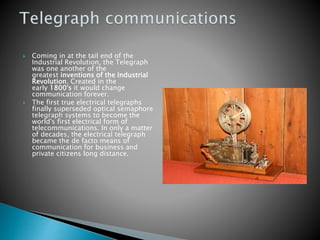 INVENTION AND INNOVATION DUE TO INDUSTRIAL REVOLUTION | PPTX