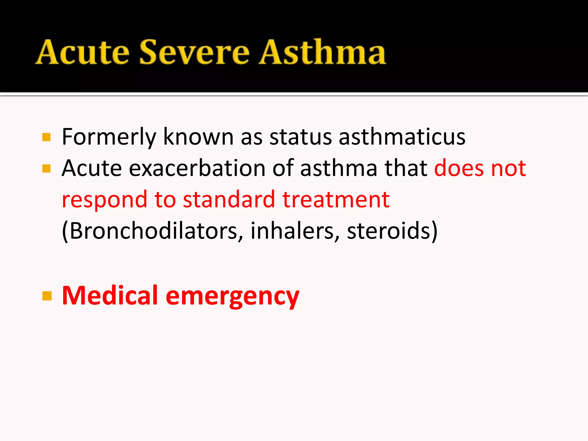 Asthma and status asthmaticus | PPTX