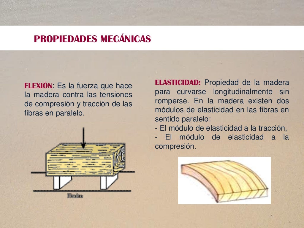 Propiedades mecánicas de la madera Propiedades mecánicas de la madera