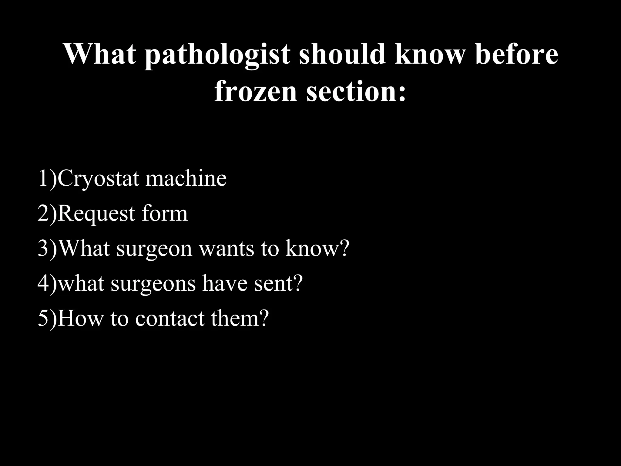 Frozen Section Basics | PPT
