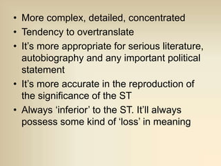 Approaches and Limits of Translation | PPTX