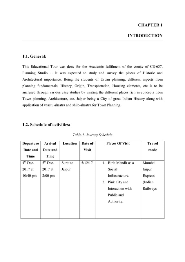 Study Tour Report: Jaipur | PDF | Asia Travel | Travel Locations