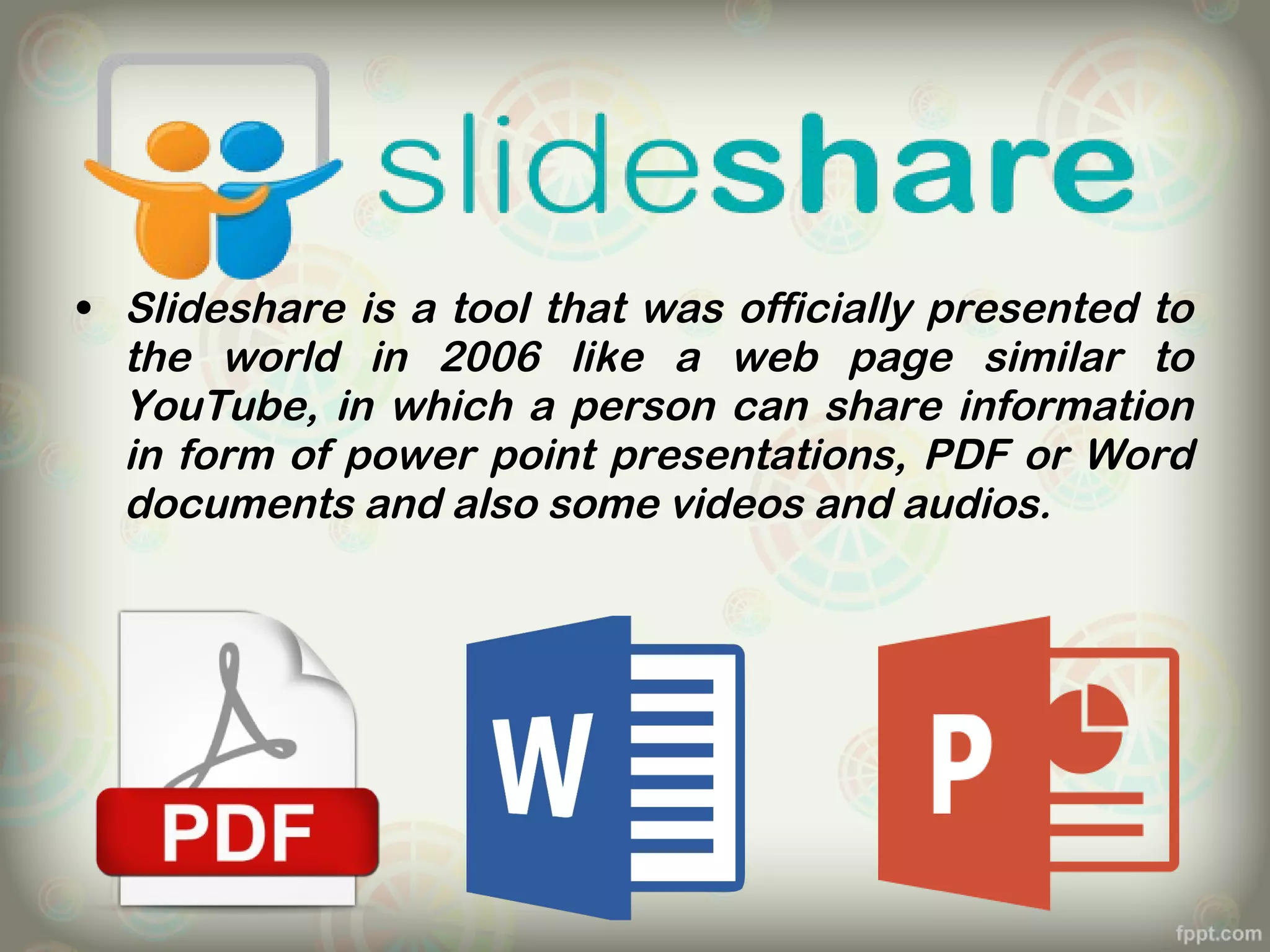 Slideshare as an educational tool | PPT