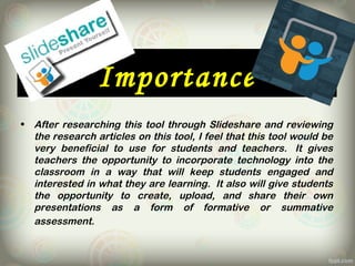 Slideshare as an educational tool | PPT