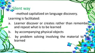 approaches, methods and activities in language teaching | PPTX