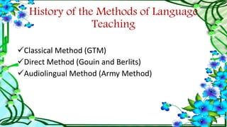 approaches, methods and activities in language teaching | PPTX
