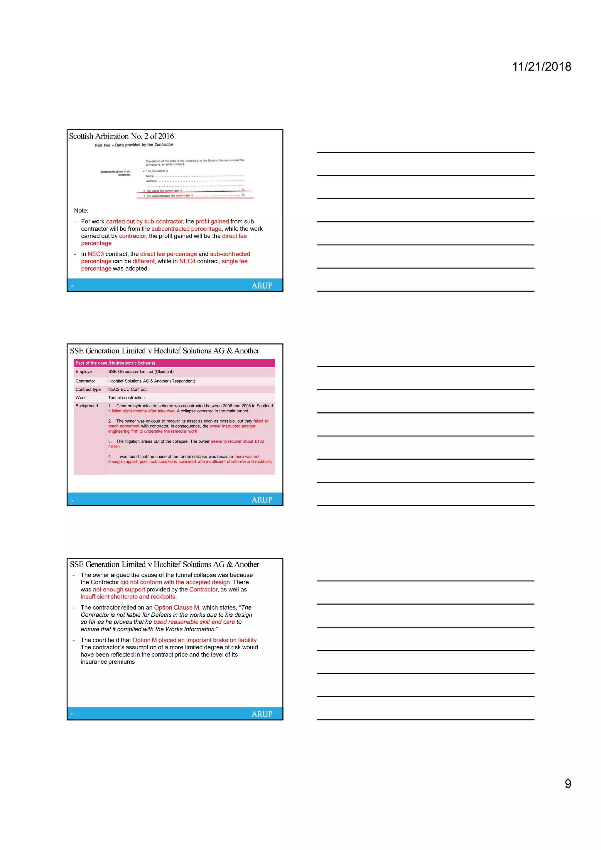 Recent NEC3 Case Review and its Application | PDF