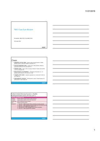 Recent NEC3 Case Review and its Application | PDF