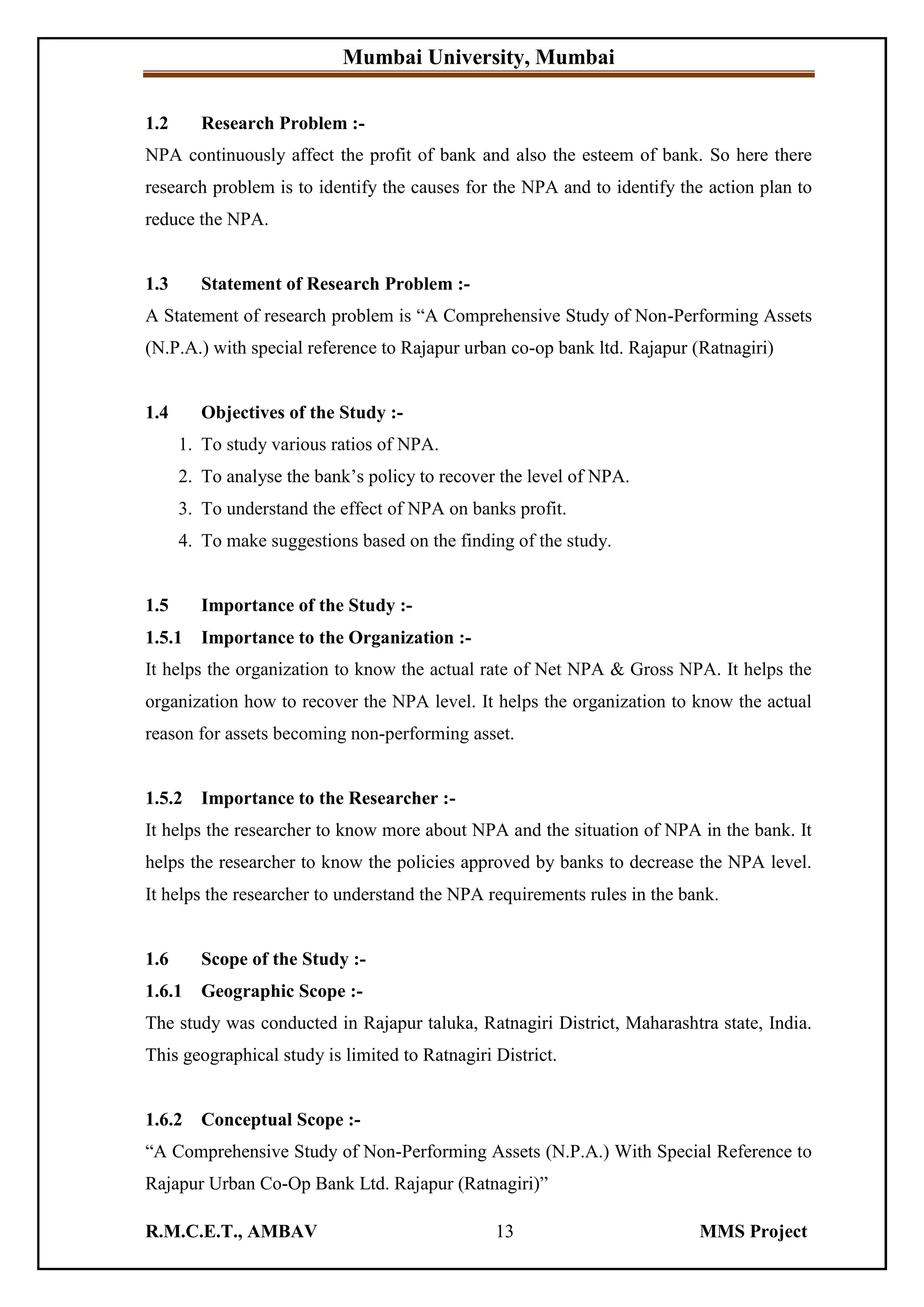 Non-Performing Asset Management | PDF | Business Accounting & Finance ...