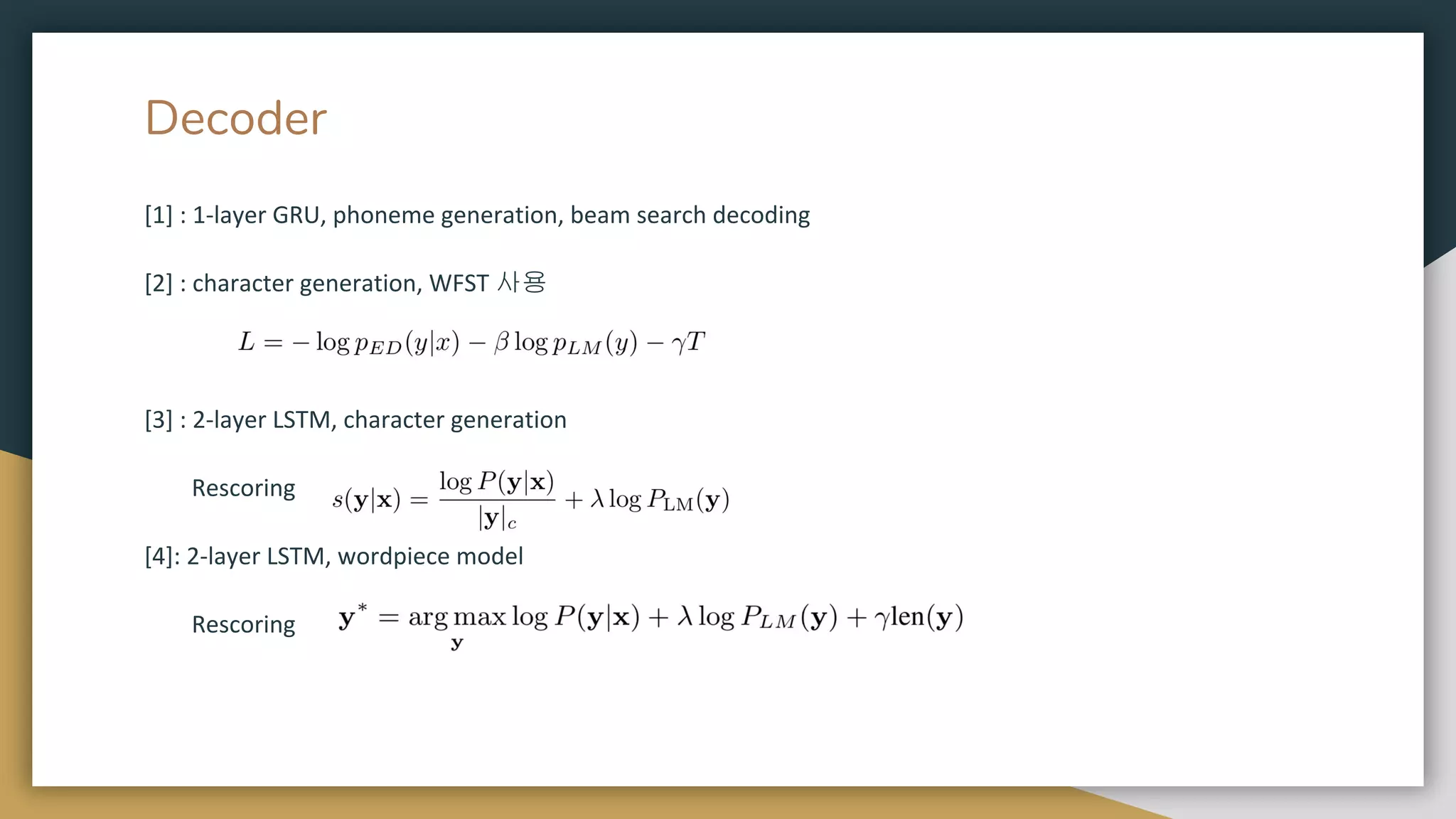 Attention based seq2seq ASR | PDF