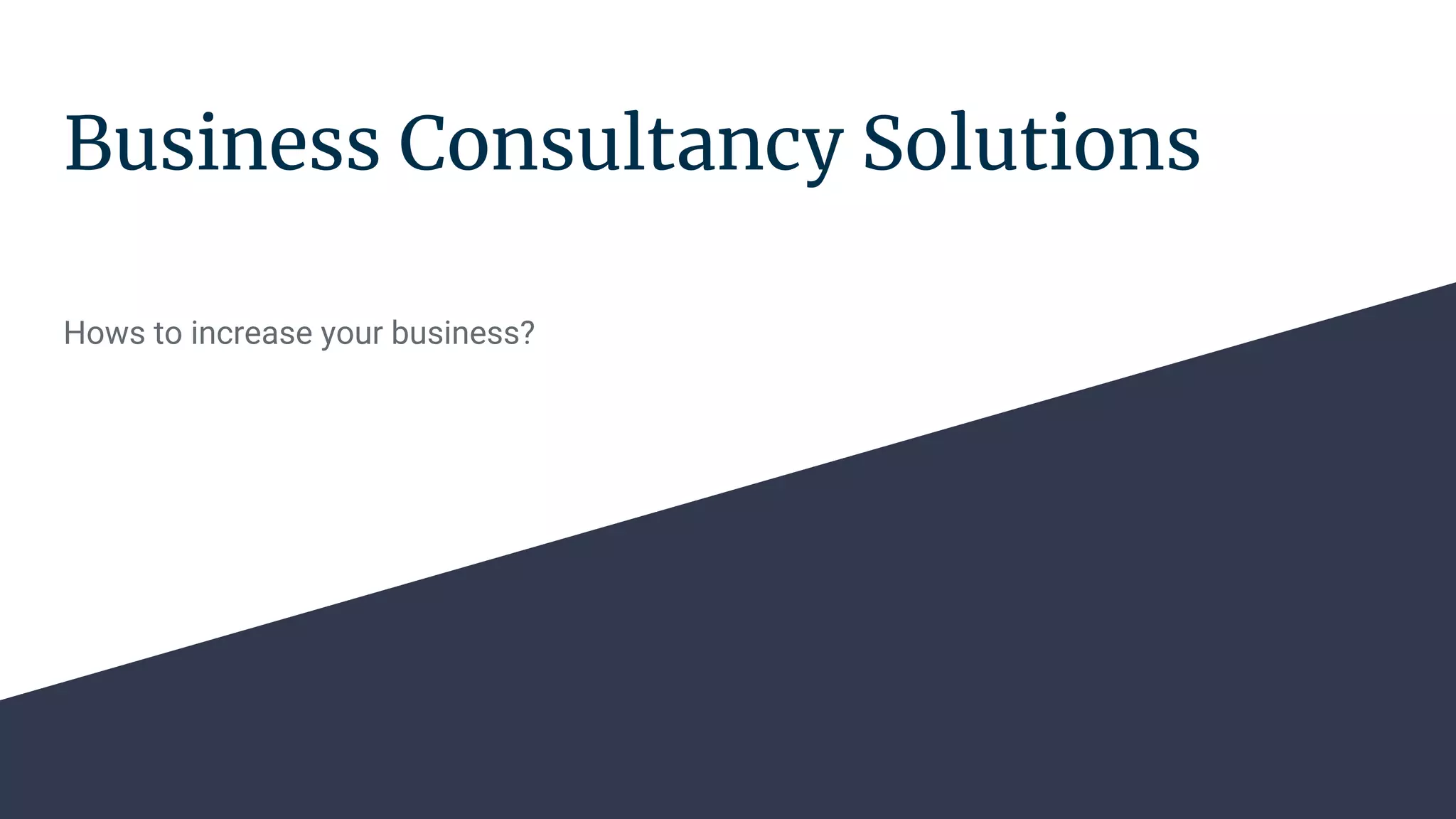Online Business Consultancy Solutions | PPT