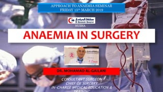 Anaemia in Surgery فقر ألدم في ألجراحة | PPTX | Blood Disorders ...