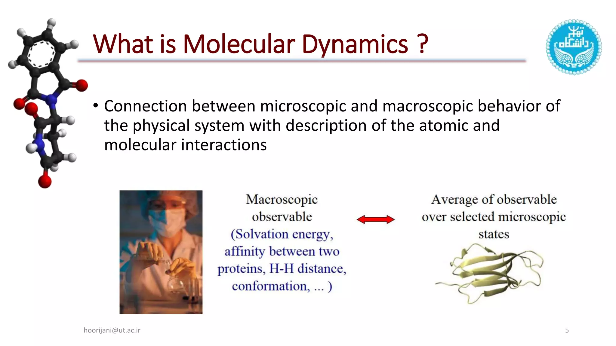 Molecular Dynamics - review | PPTX