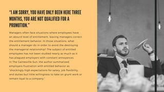 HOW TO DEAL WITH ENTITLED EMPLOYEES – A FOUR STEP PROCESS | PPT