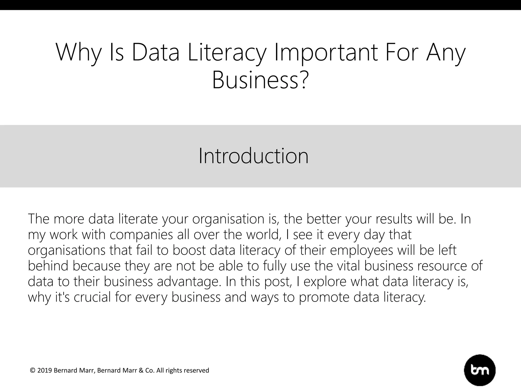Why Is Data Literacy Important For Any Business? | PPT