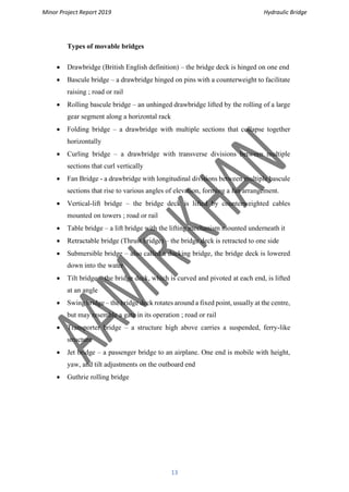 Minor Project Report on Hydraulic Bridge | PDF