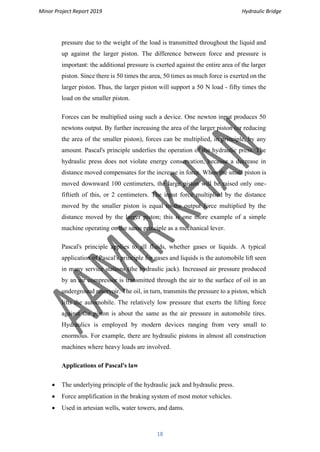Minor Project Report on Hydraulic Bridge | PDF