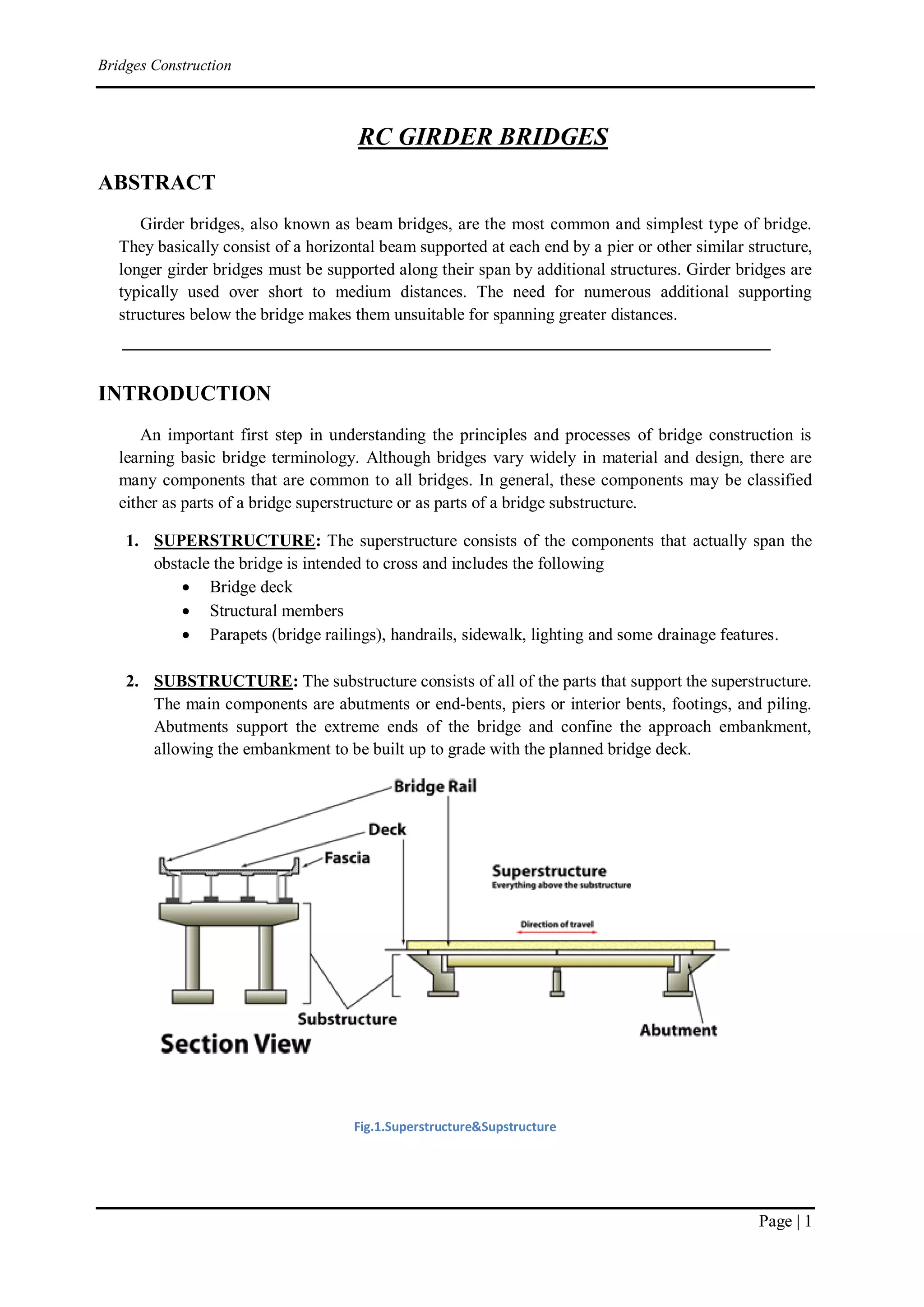 Bridge construction (RC girder bridges) | PDF