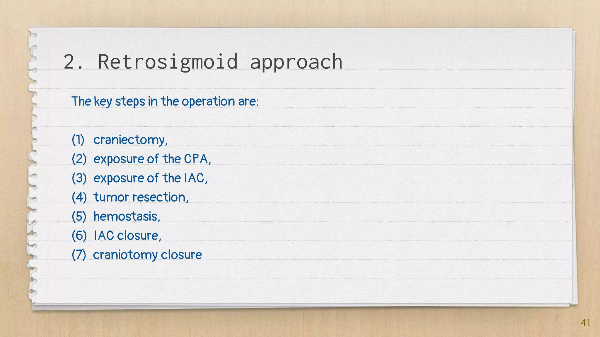 Vestibular schwannoma (acoustic neuroma) surgical anatomy and ...