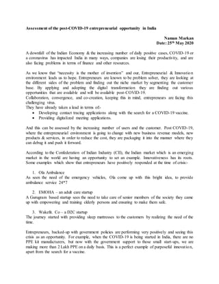 Post COVID-19 opportunities in India | PDF