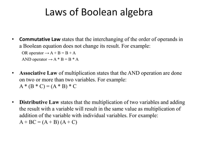 Boolean Algebra | PPTX