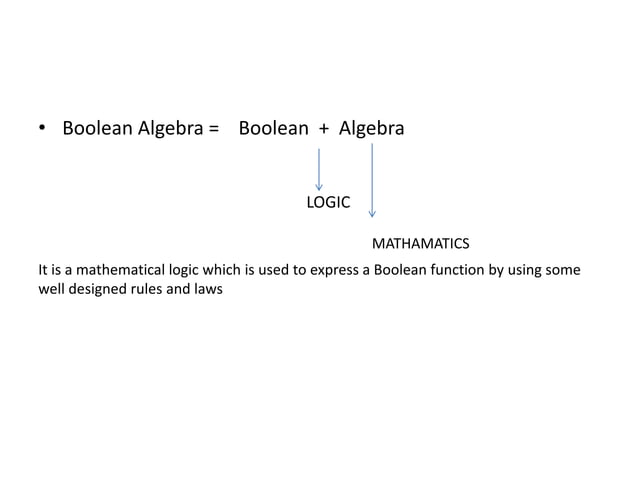 Boolean Algebra | PPTX