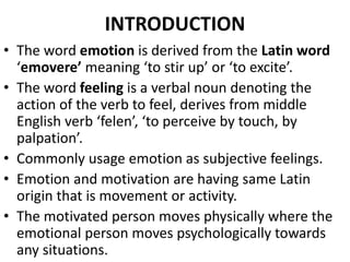 Emotion and Feelings,2020 | PPTX