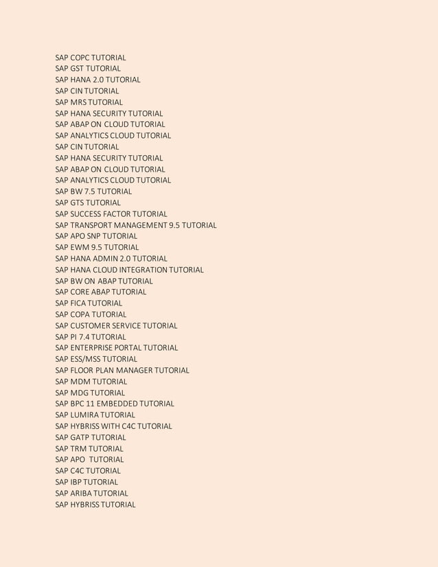 SAP VIDEO TUTORIAL | PDF