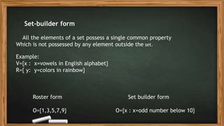 SET AND ITS OPERATIONS | PPTX