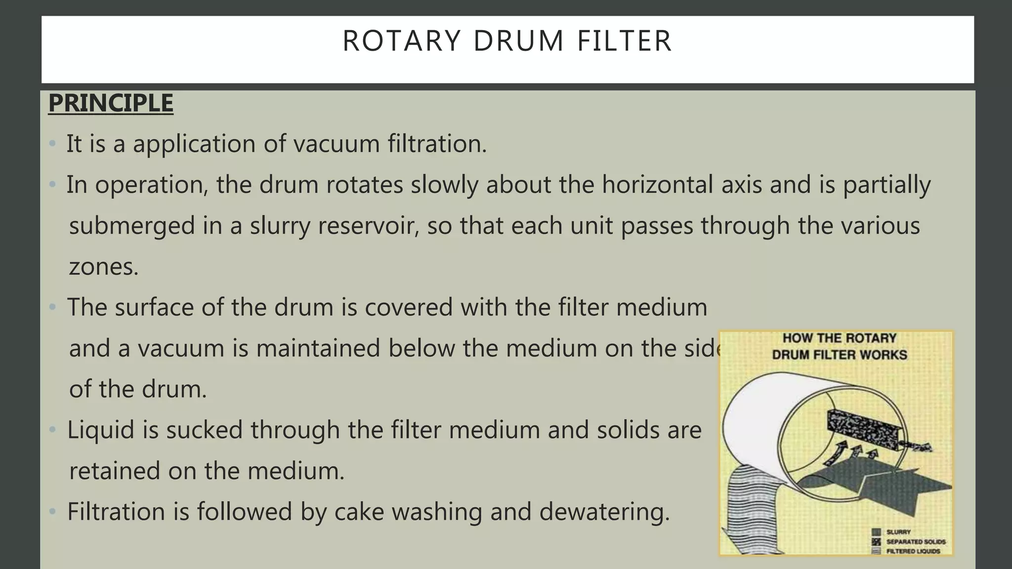 ROTARY DRUM FILTER, DISK CENTRIFUGE AND MICROFILTRATION | PPTX