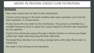 ROTARY DRUM FILTER, DISK CENTRIFUGE AND MICROFILTRATION | PPTX