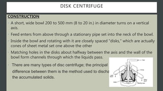 ROTARY DRUM FILTER, DISK CENTRIFUGE AND MICROFILTRATION | PPTX