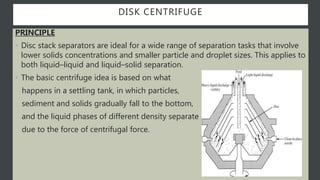 ROTARY DRUM FILTER, DISK CENTRIFUGE AND MICROFILTRATION | PPTX