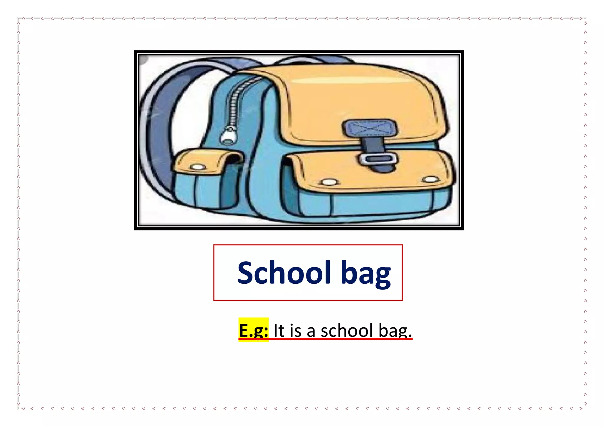 School Supplies Flashcards | PDF