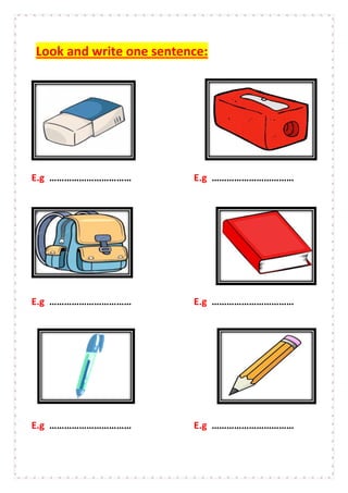 School Supplies Flashcards | PDF