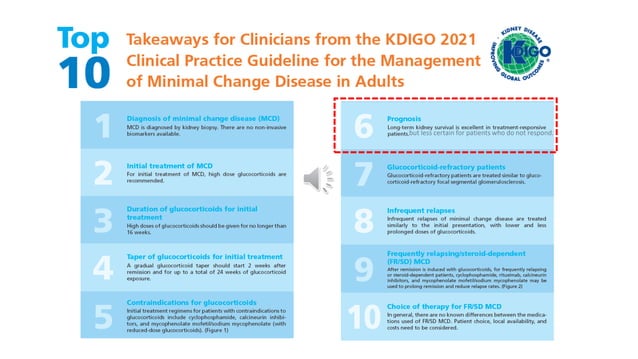 Adult Minimal Change Disease (KDIGO 2021 Guidelines) | PDF