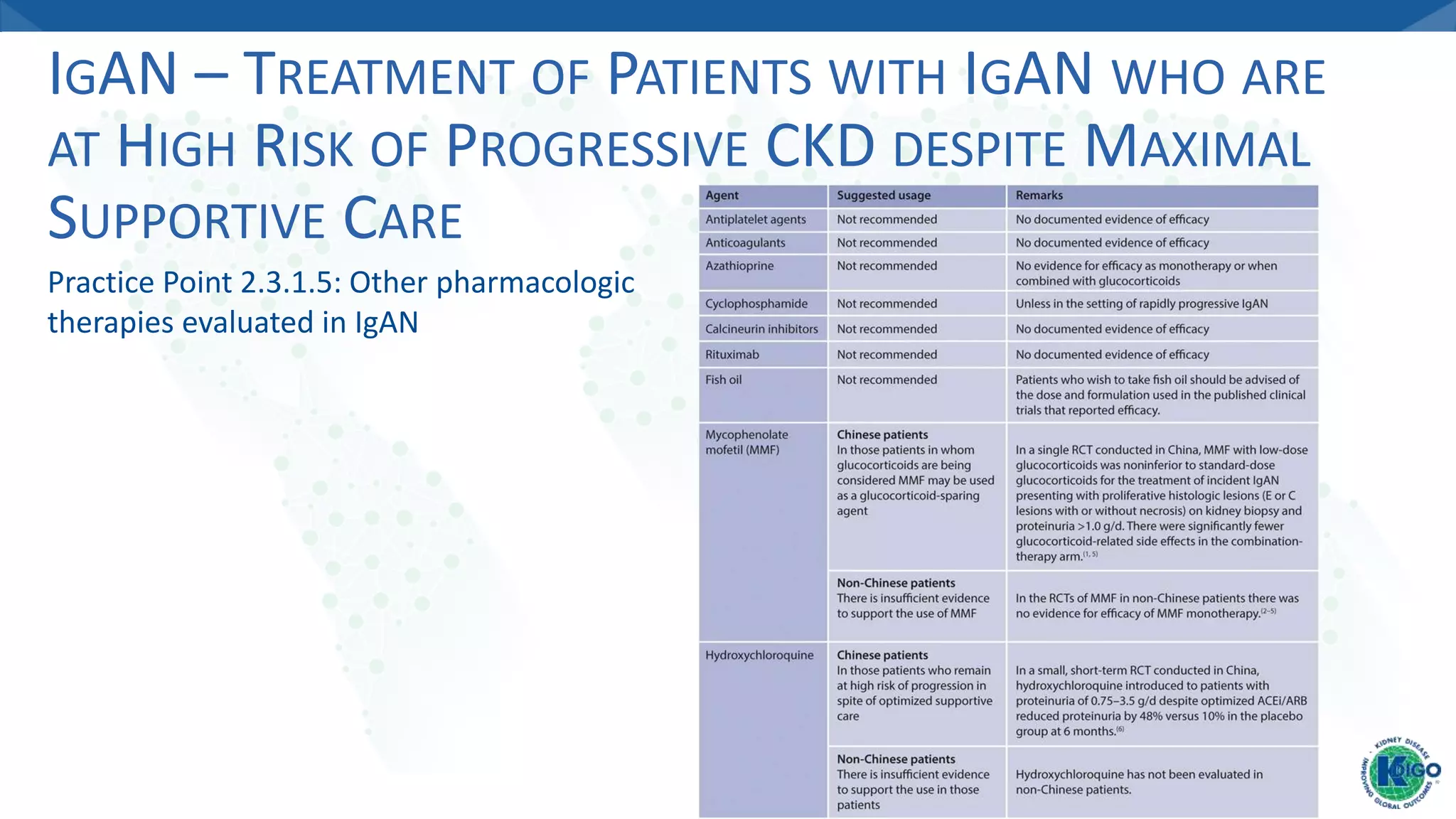 IgA Nephropathy (KDIGO 2021 Guidelines) - Dr. Gawad | PPTX