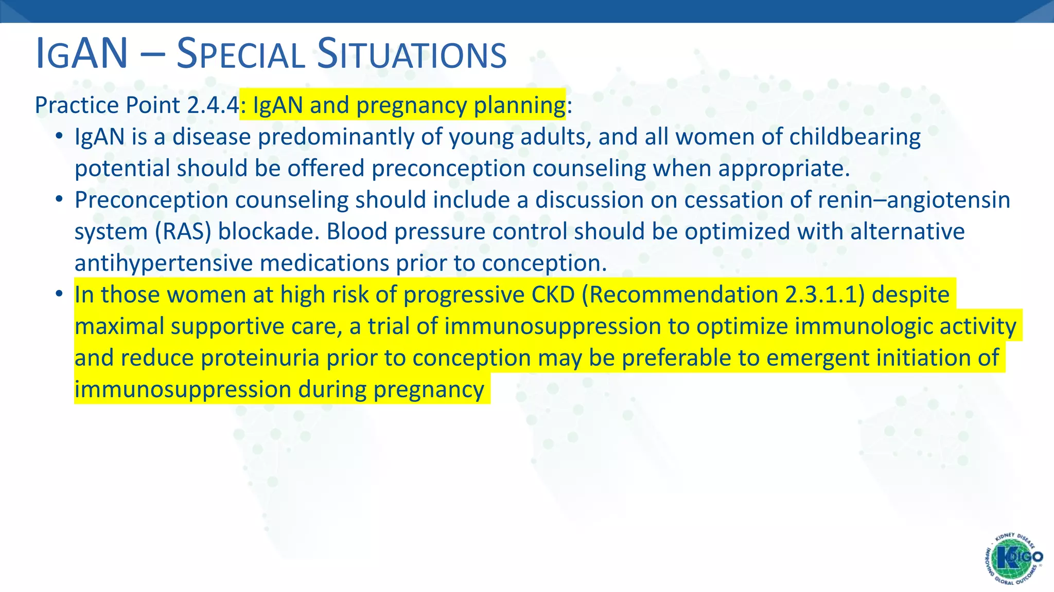 IgA Nephropathy (KDIGO 2021 Guidelines) - Dr. Gawad | PPTX