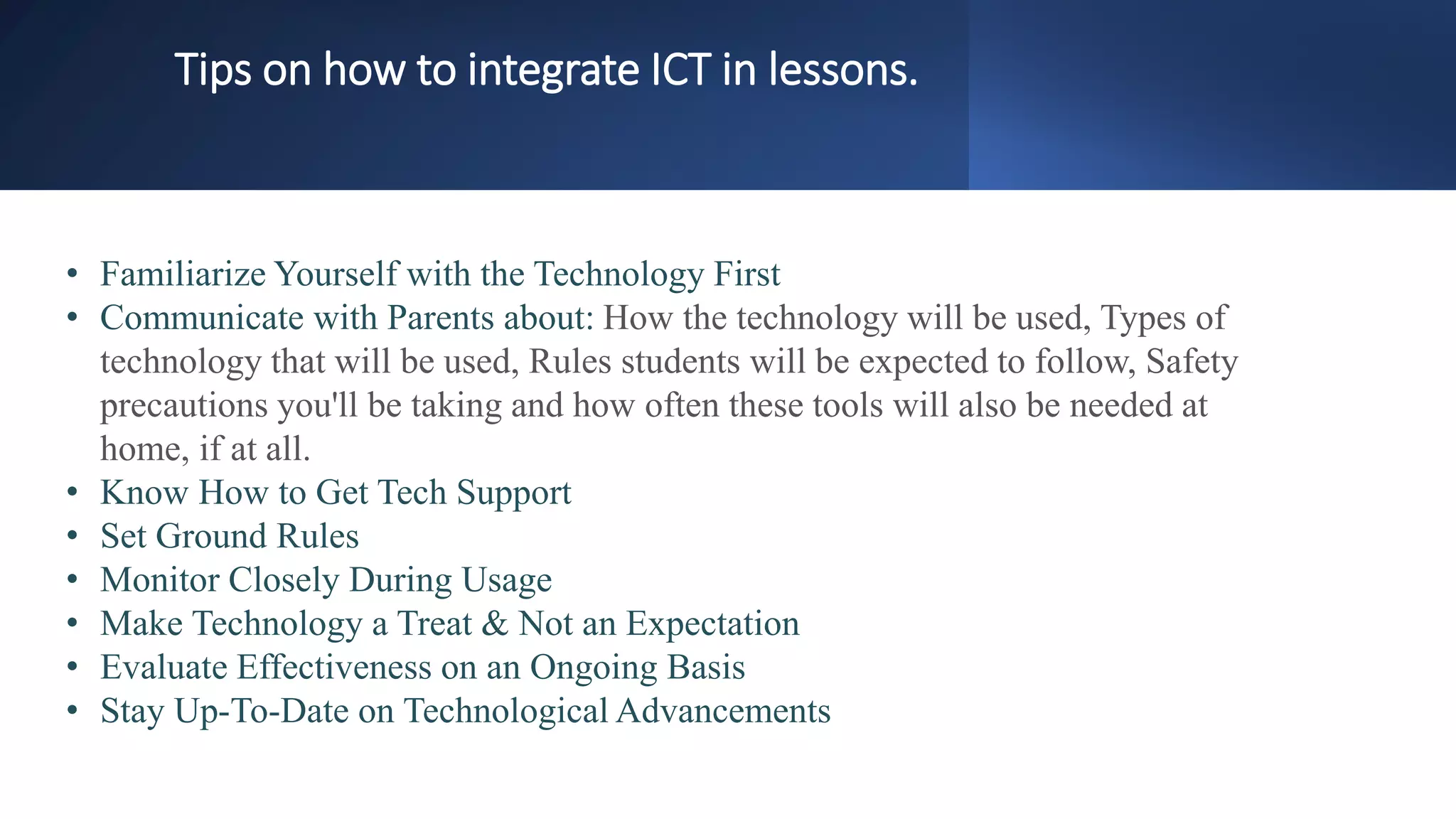 Integration of ICT in Education | PPTX