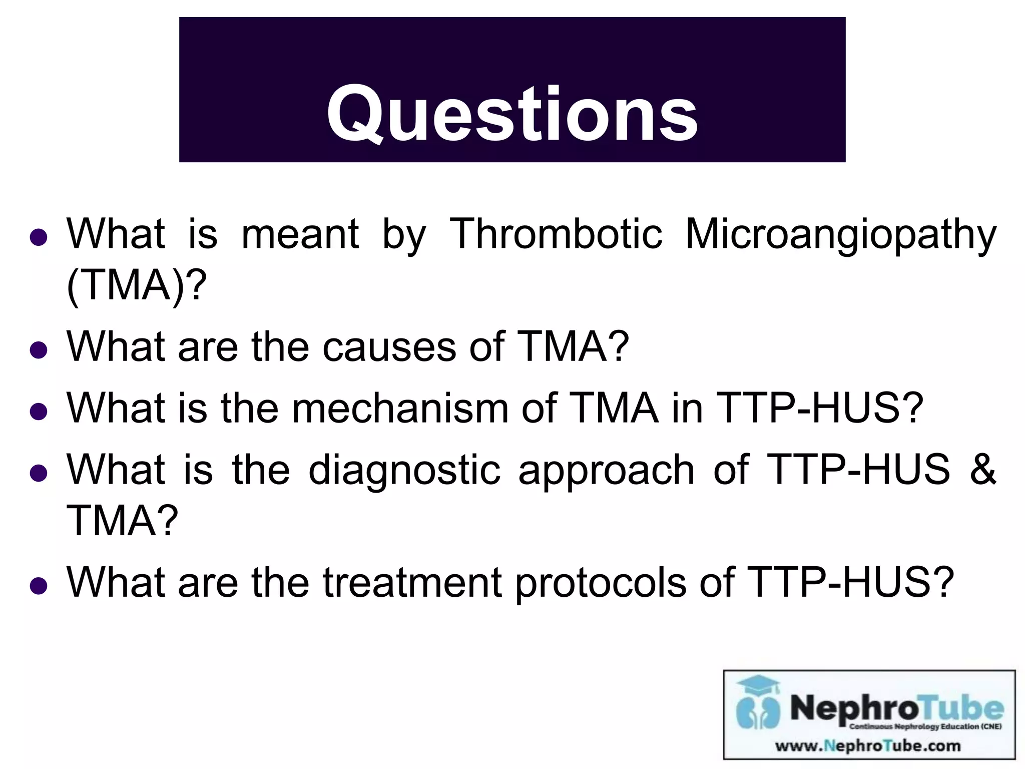 Thrombotic Microangiopathy (TMA) in Adults and Acute Kidney Injury - Dr ...