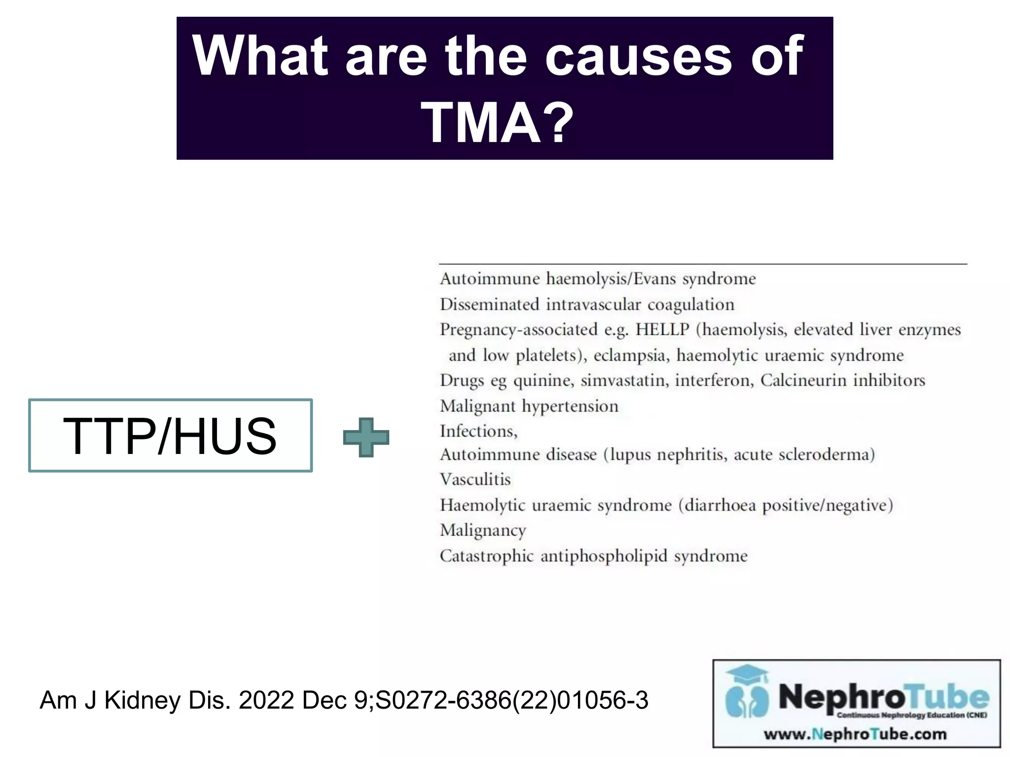Thrombotic Microangiopathy (TMA) in Adults and Acute Kidney Injury - Dr ...