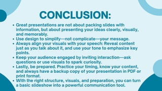 Effectively using a slides, chart and images | PPT