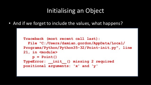 Creating Objects In Python