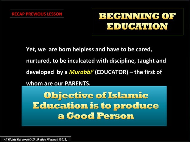 [Slideshare] adab-lesson#11-(adab-in-working-life)-6-june-2012 | PPT