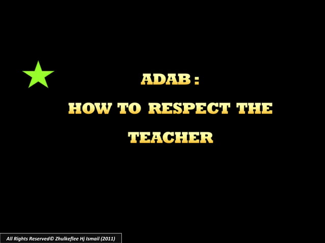 [Slideshare] adab-lesson#6-relationship[teachers] | PPT