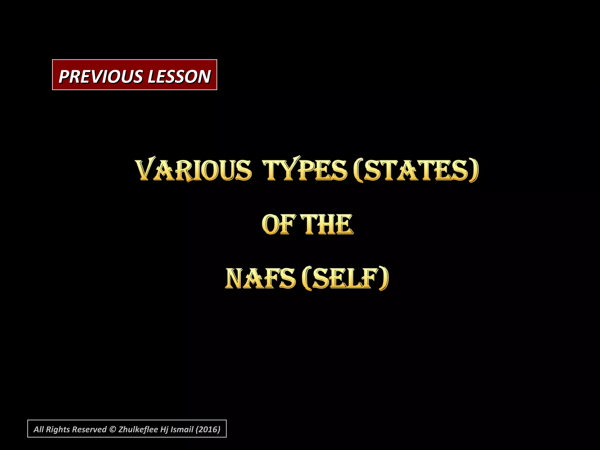 [Slideshare] akhlaq-batch#5-(aug-2016-intake) -lesson # 7 -types-of ...