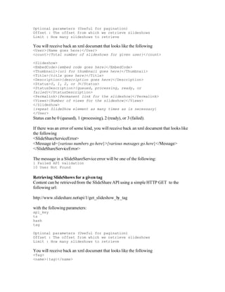 Slideshare Api Doc | PDF