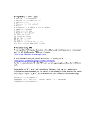 Slideshare Api Doc | PDF