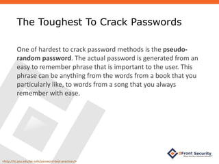 Best Practices for Password Creation | PPTX